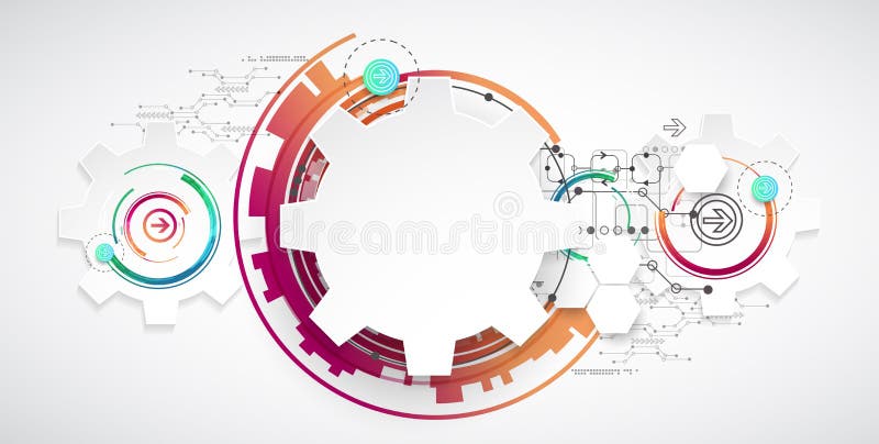 Abstract Technology Background. Stock Vector - Illustration of gear ...
