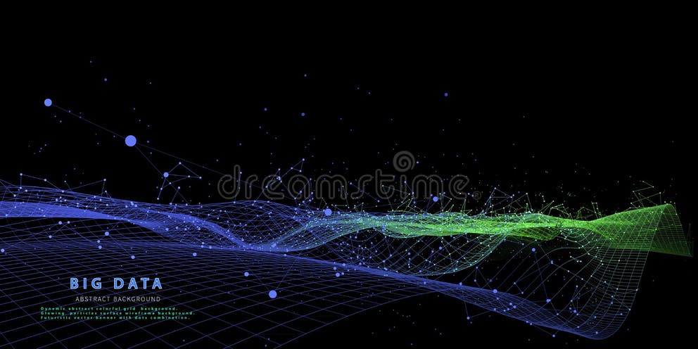 Abstract Technology Background with Color Technology Grid. Analytics Data Algorithms. Computing ...