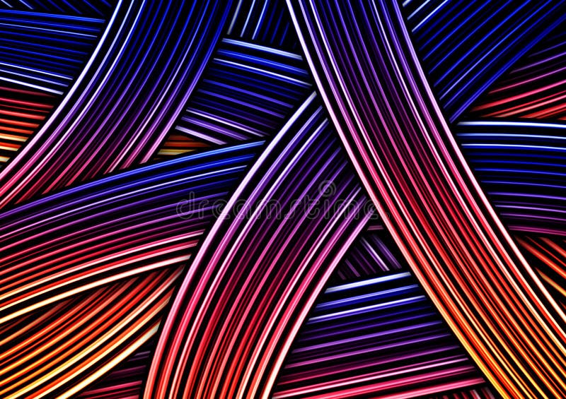 Abstract Technology Background, Colorful Gradient Flexible Cable ...