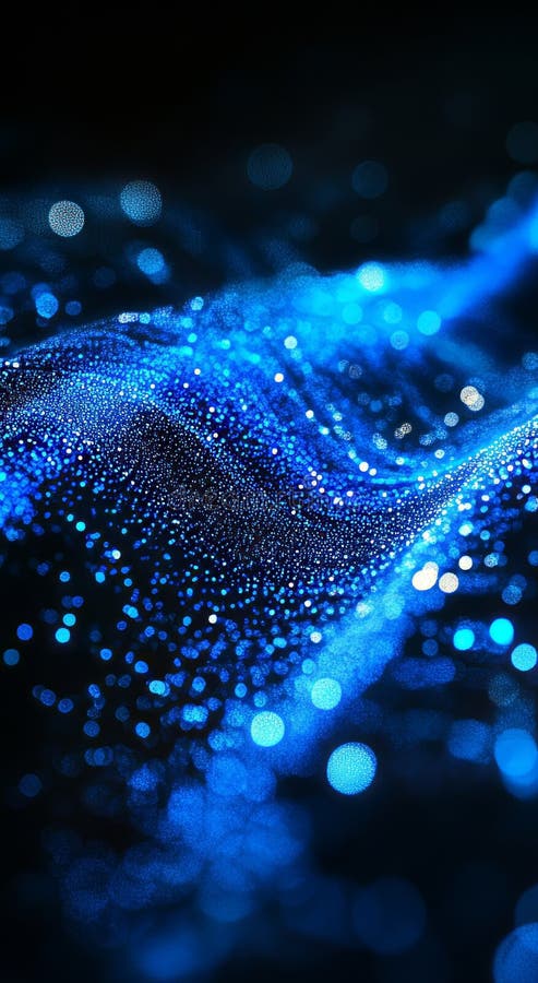 An Abstract Technology Background Composed of Glowing Blue Lines in a ...