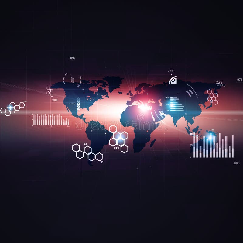 Abstract Technology Background Stock Illustration - Illustration of ...