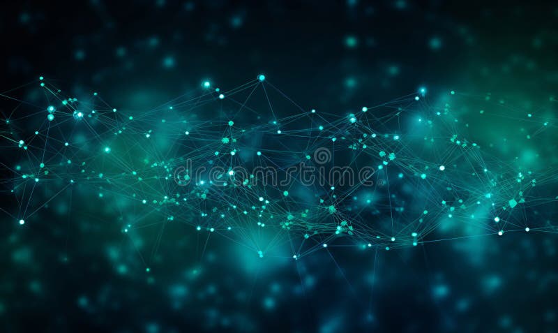 Abstract Technology Background. Cyber Technology Ai Tech Wire Network ...