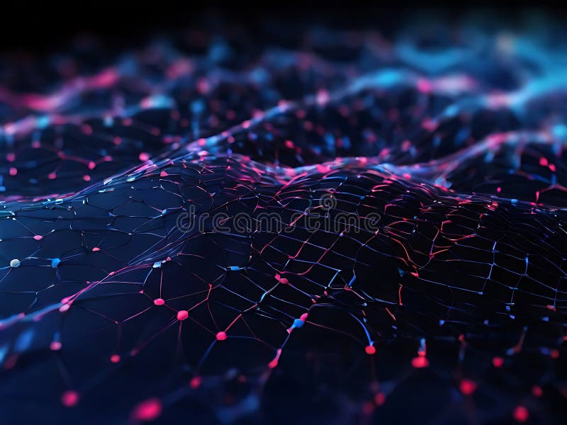 Abstract Technology Background. Background 3d Grid.Cyber Technology Ai ...