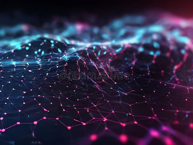 Abstract Technology Background. Background 3d Grid.Cyber Technology Ai ...