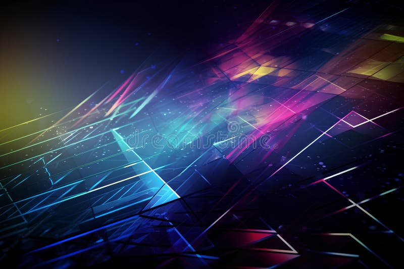 Abstract Technology Background, 3d Render, Computer Digital ...