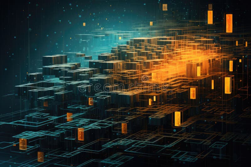 Abstract Technology Background. 3d Rendering, 3d Illustration Stock ...