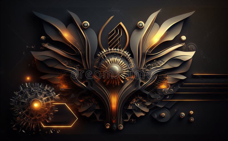 Abstract Dark Technology Background. Cyberspace Concept Stock ...