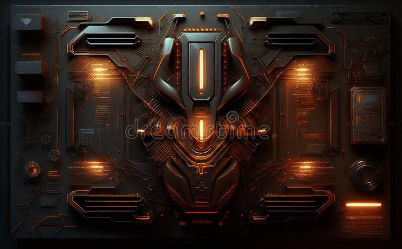 Abstract Dark Technology Background. Cyberspace Concept Stock ...