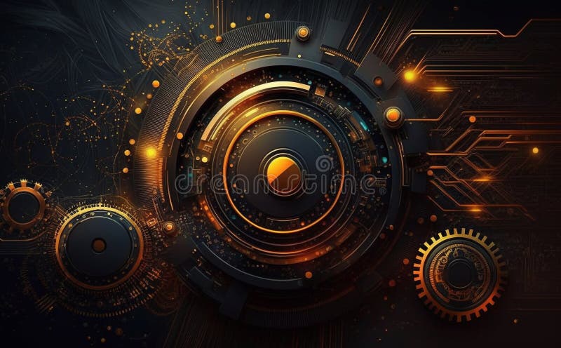 Abstract Dark Technology Background. Cyberspace Concept Stock ...