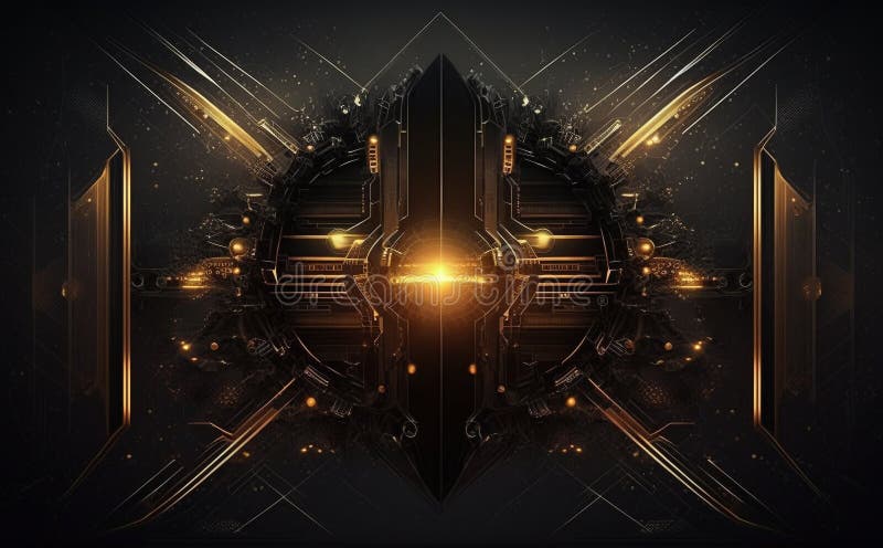 Abstract Dark Technology Background. Cyberspace Concept Stock ...