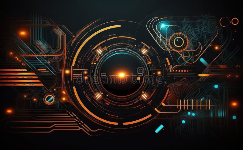 High-tech Technology Colorful Background. Great for Desktop Background ...