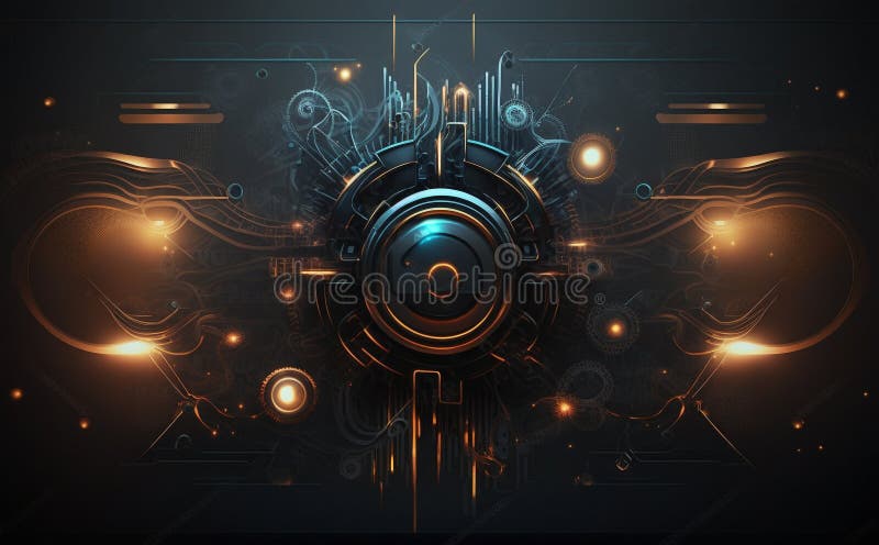 High-tech Technology Dark Background. Great for Desktop Background ...