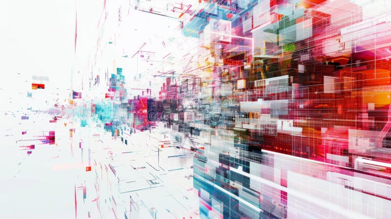 Abstract Technology Background Depicting Modern Data Flowing Stock ...