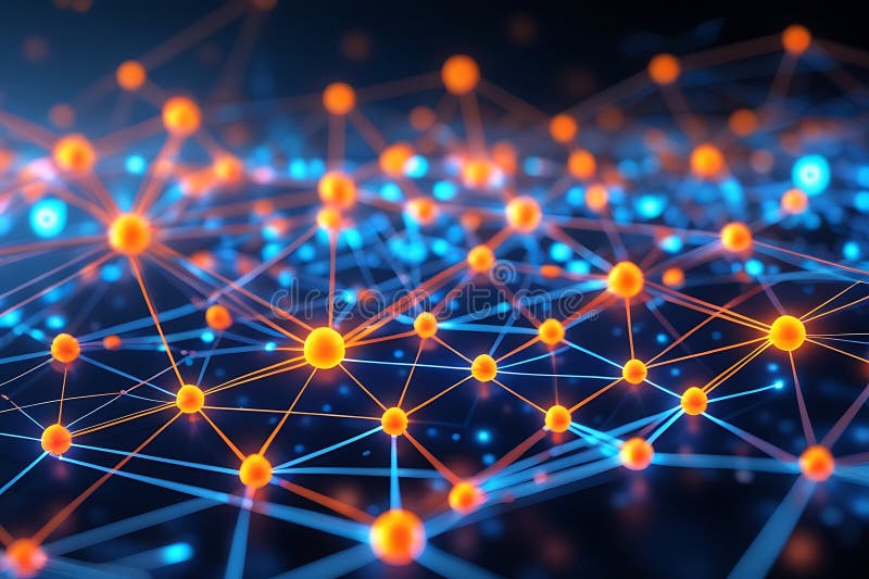 Abstract Technology Background Depicts Interconnected Web of Wireless ...