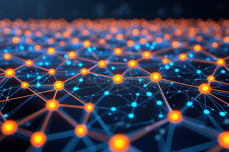 Abstract Technology Background Depicts Interconnected Web of Wireless ...