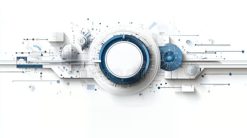 Abstract Technology Background Design White Blue Futuristic Innovation ...