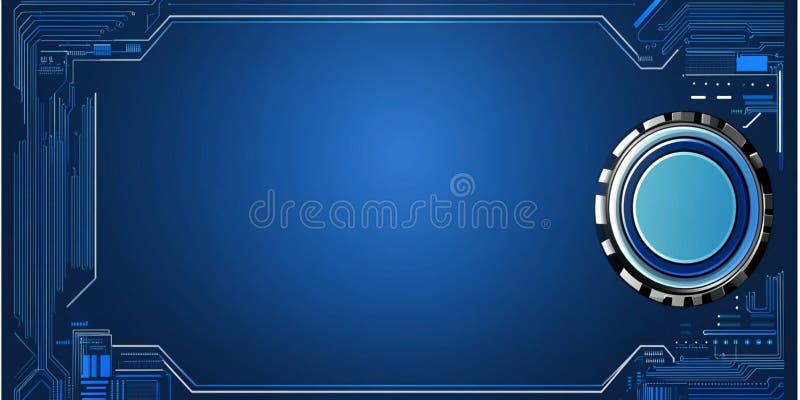 Abstract Technology Background Digital Blue Circuit Board Design Modern ...