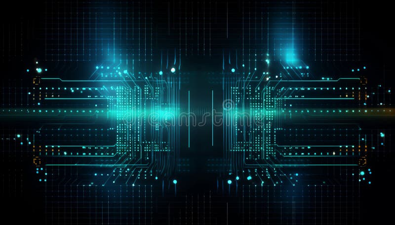 Digital Abstract Technology. Programming Script Binary Coding Snippet on Glowing Software ...
