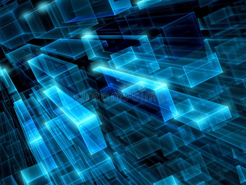 Light Technology Background with Blocks - Abstract Digitally Gen Stock ...