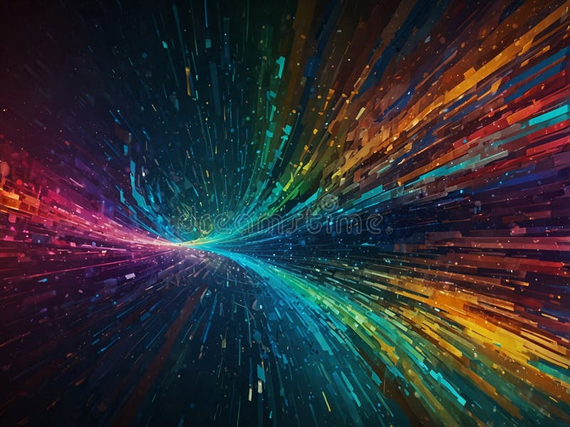 Abstract Technology Background Distortion of the Color Processing ...