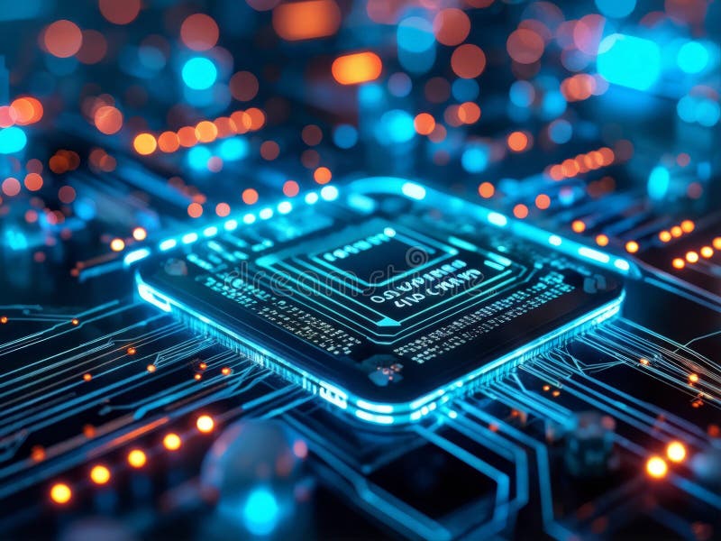 Abstract Technology Background of Electronic Circuit Board Stock Illustration - Illustration of ...