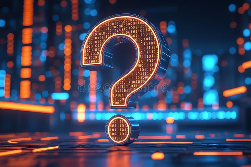 Abstract Technology Background Features a Mesmerizing Blend of Question ...