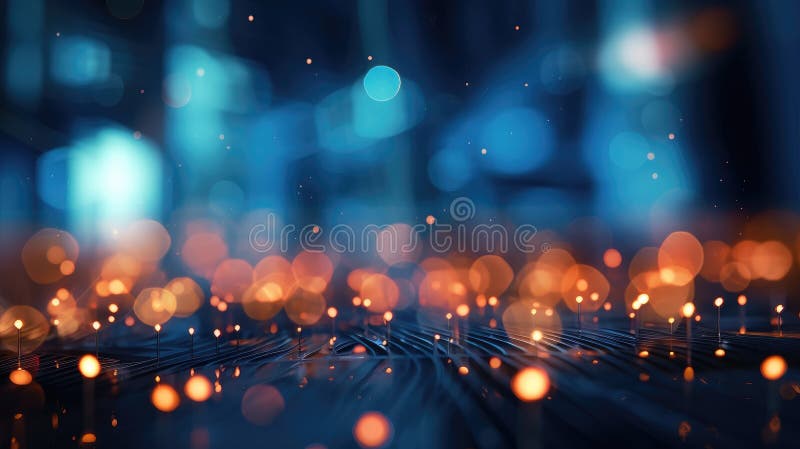 Abstract Technology Background with Fiber Optic Network Connections ...