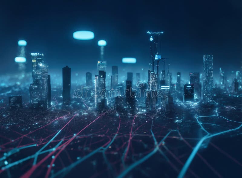 Abstract Technology Background of Futurism Stock Illustration ...