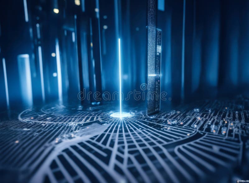 Abstract Technology Background of Futurism Stock Illustration ...