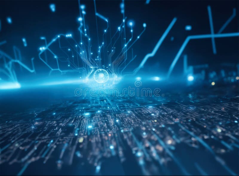 Abstract Technology Background of Futurism Stock Illustration ...