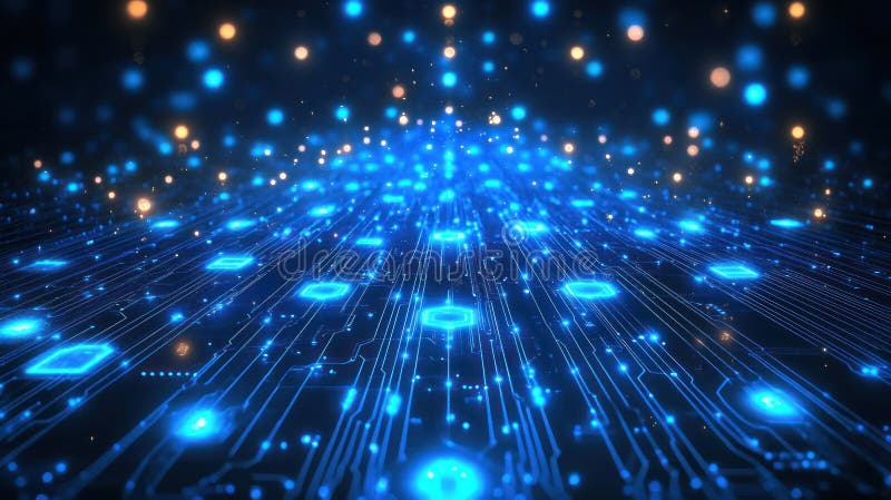 Abstract Technology Background Futuristic Concept Stock Illustration ...