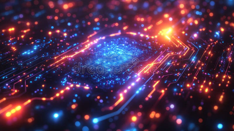 Abstract Technology Background Futuristic Concept Stock Illustration ...