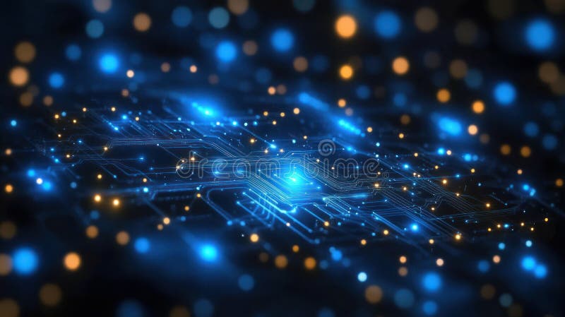 Abstract Technology Background Futuristic Concept Stock Illustration ...