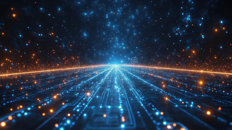 Abstract Technology Background Futuristic Concept Stock Illustration ...