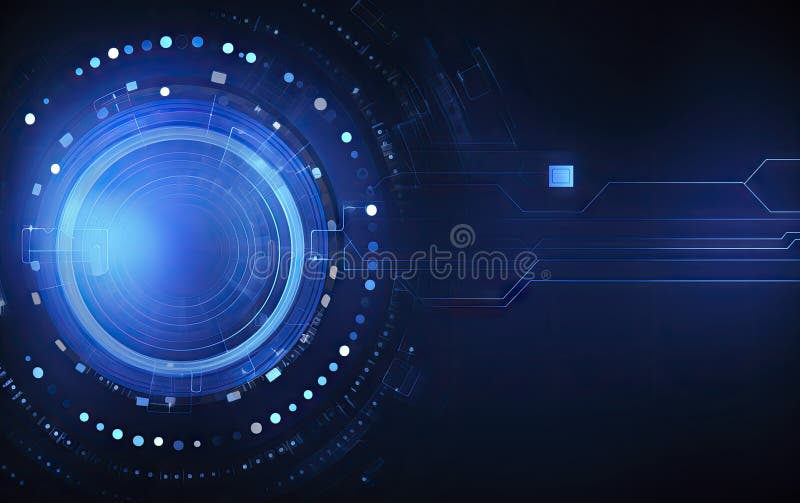 Abstract Technology Background. Futuristic Interface Stock Illustration - Illustration of cyber ...