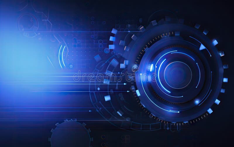 Abstract Technology Background. Futuristic Interface Stock Illustration ...