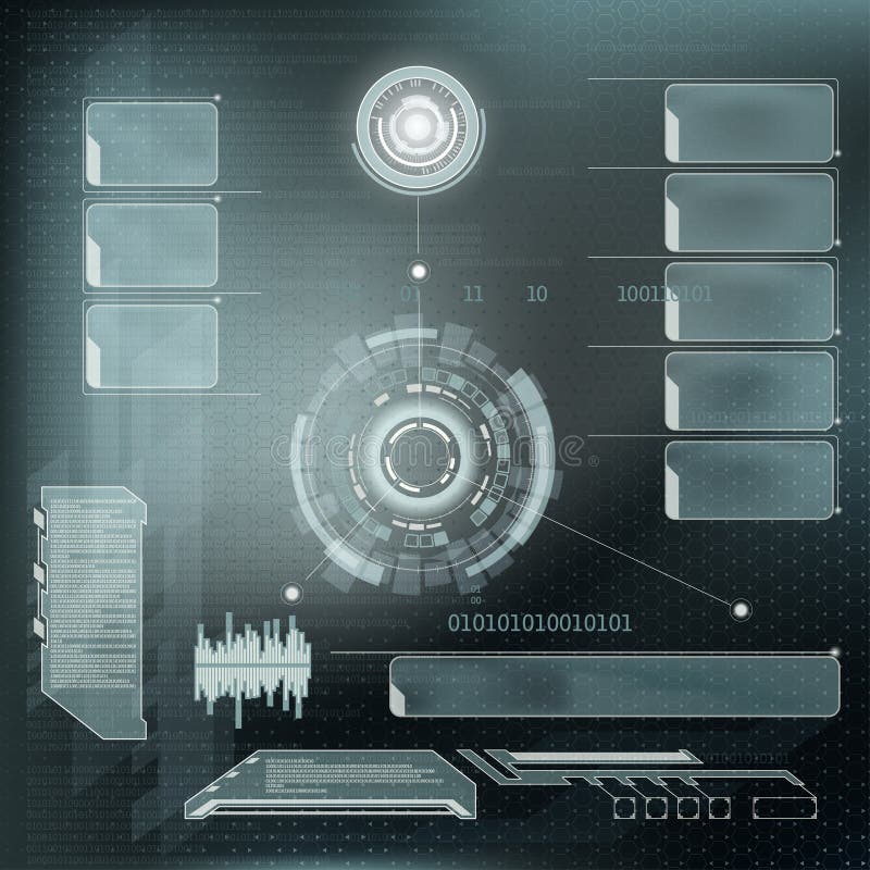Futuristic User Menu Interface HUD Stock Vector - Illustration of ...