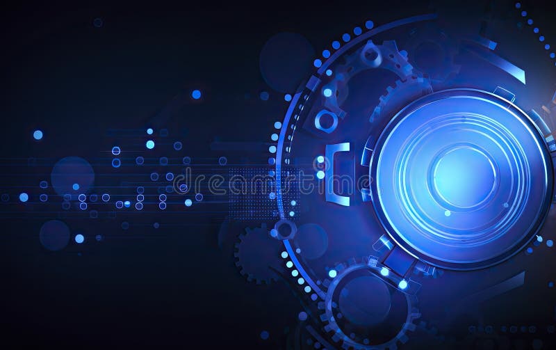 Abstract Technology Background with Gear Wheel. Stock Illustration ...