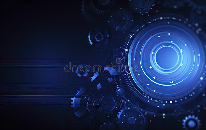 Abstract Technology Background with Gear Wheels. Stock Illustration ...