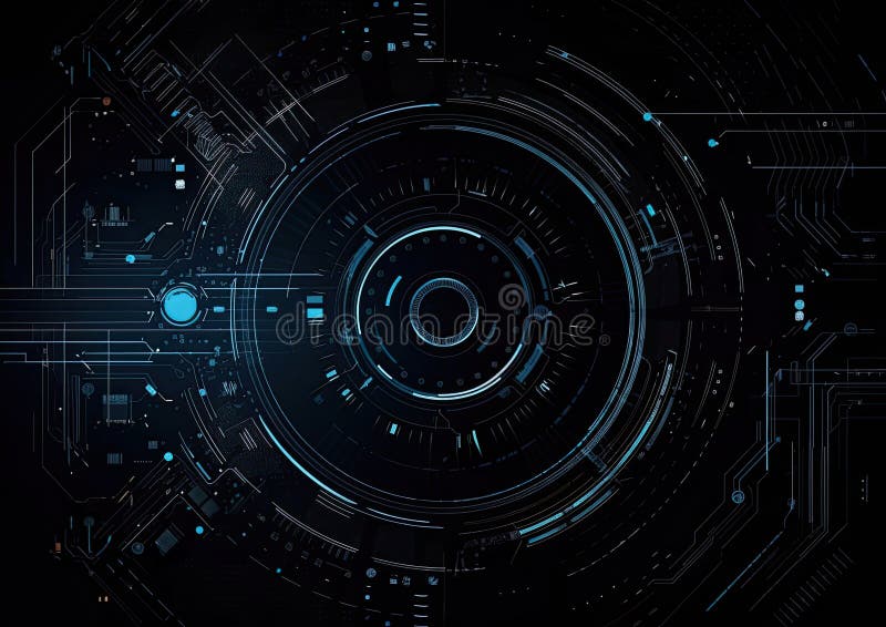 Abstract Technology Background Generative AI Illustration Stock ...