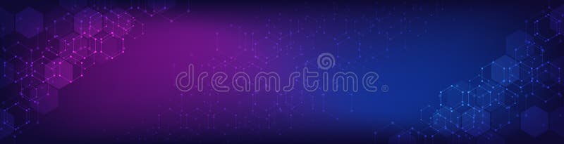 Abstract Technology Background and Geometric Pattern with Hexagons for ...