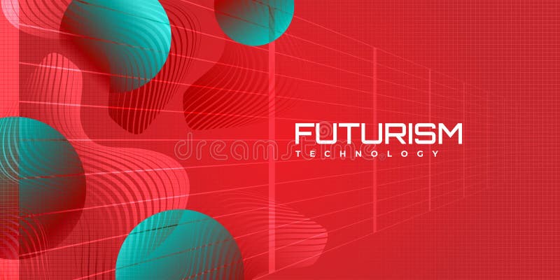 Abstract Technology Background with Geometric Shapes and Futuristic ...