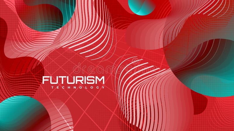 Abstract Technology Background with Geometric Shapes and Futuristic ...