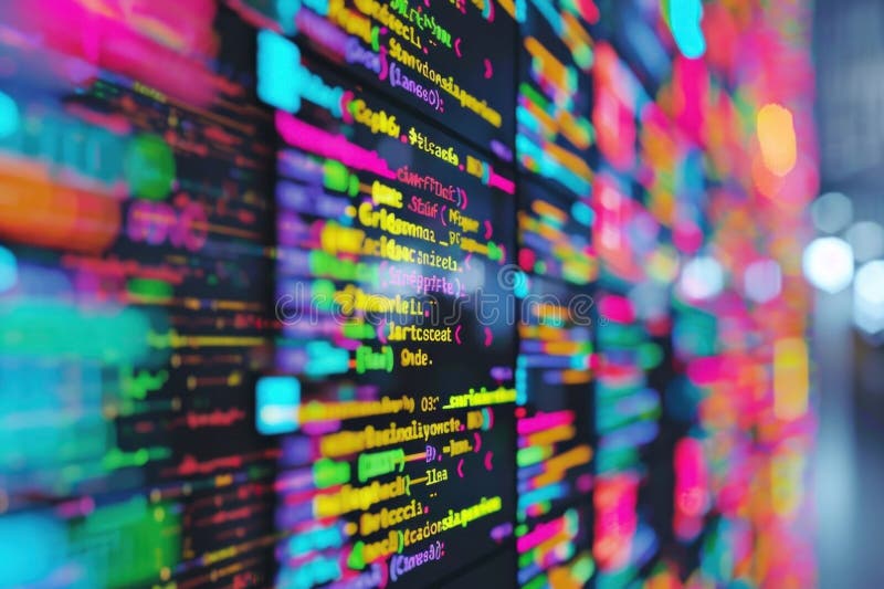 Abstract Technology Background with Glowing Lines, Illustrating ...