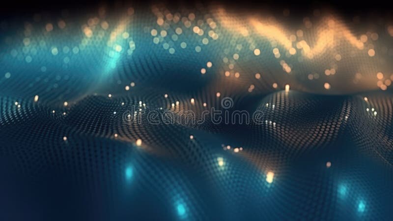 Abstract Technology Background with a Graphic Illustration of a Cyber ...