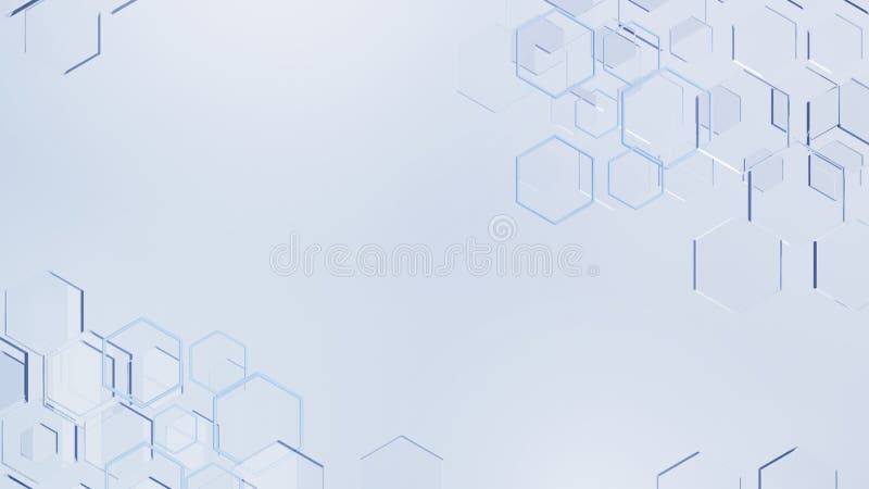 Abstract Technology Background Hexagon Motion Graphic, Light Blue Glass ...