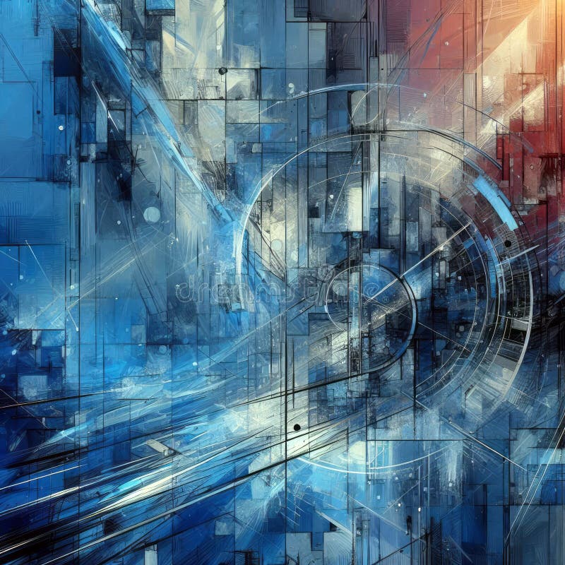 Abstract Information Technology Stock Illustration - Illustration of ...