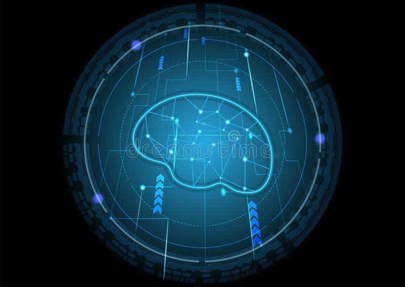 Abstract Technology Background Hi-tech ,Human Brain ,Neurology ...