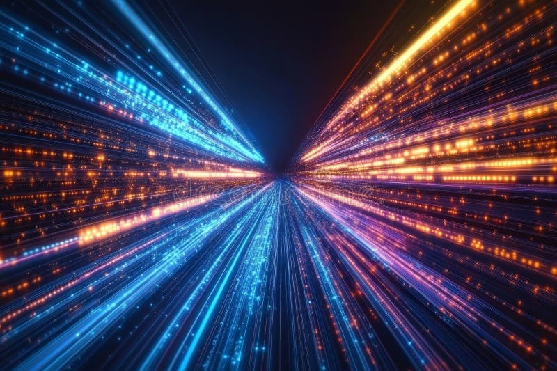 Abstract Technology Background of High Speed Global Data. Stock Image ...