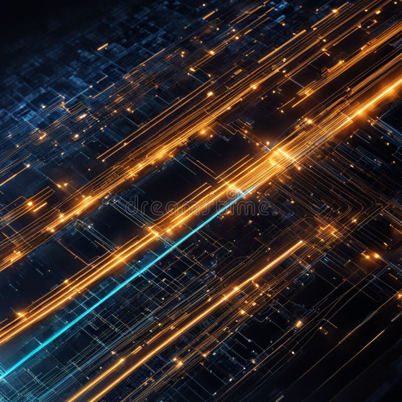 Abstract Technology Background of High Speed Global Data Transfer ...